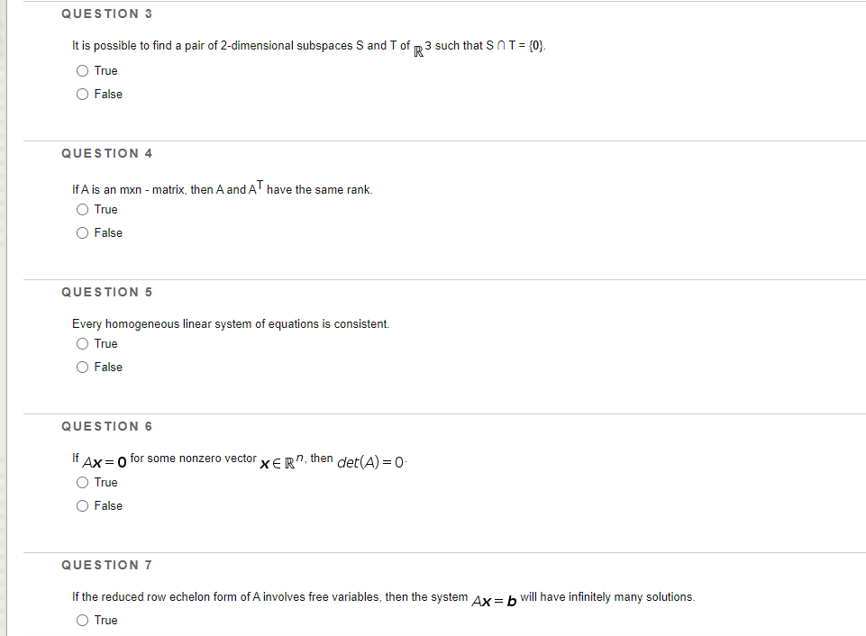 Solved QUESTION 3 It is possible to find a pair of | Chegg.com