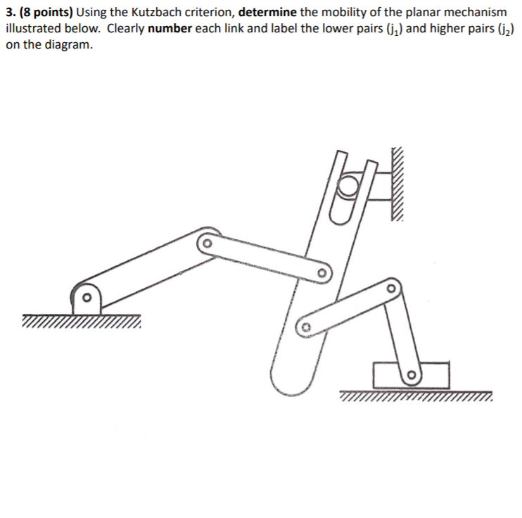 Solved 3. (8 points) Using the Kutzbach criterion, determine | Chegg.com Solved 3. (8 points) Using the Kutzbach criterion, determine | Chegg.com
