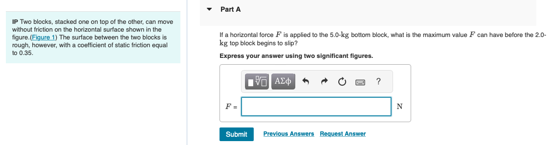 Solved IP Two blocks, stacked one on top of the other, can | Chegg.com
