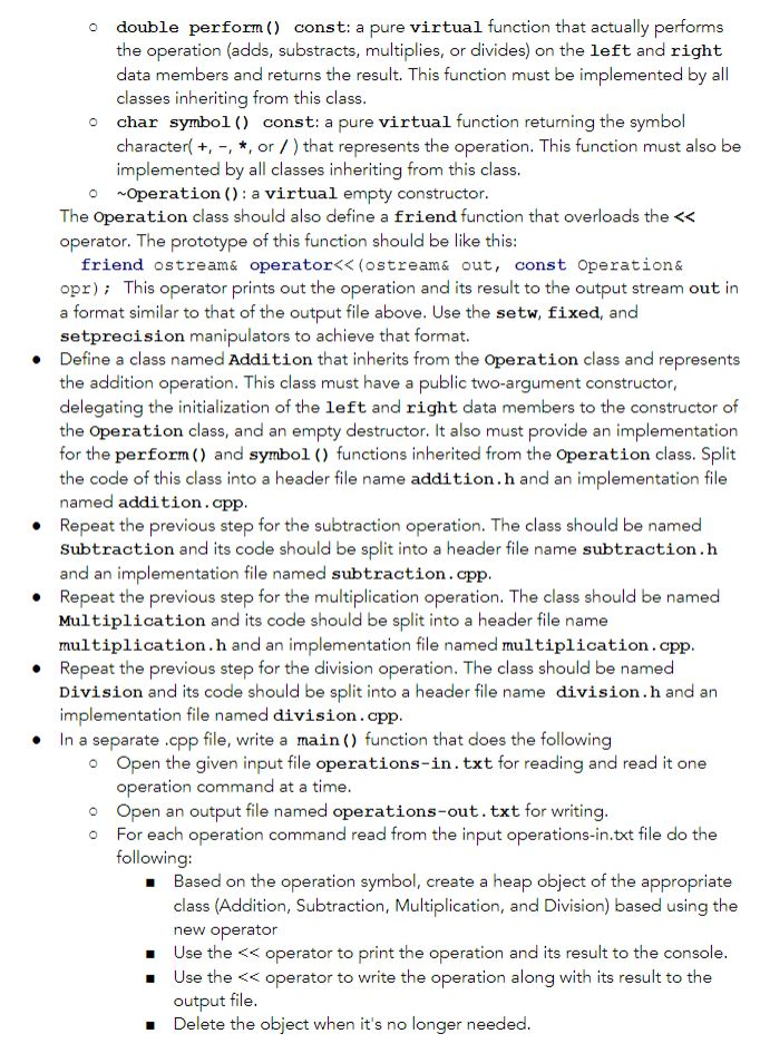 Solved DESCRIPTION A binary arithmetic operation takes two | Chegg.com