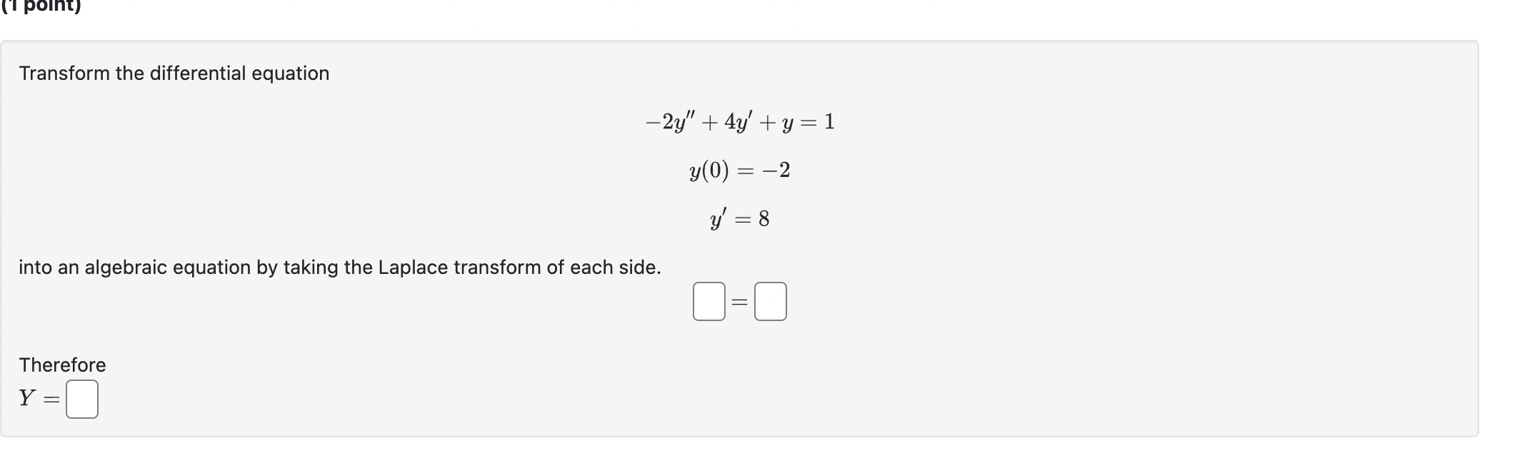 Solved Transform the differential equation | Chegg.com