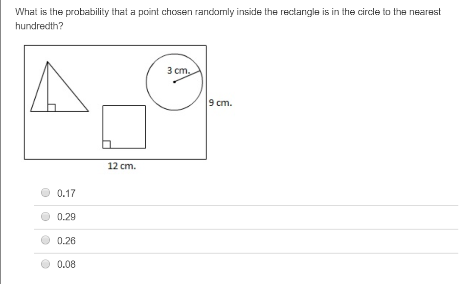 Solved What is the probability that a point chosen randomly | Chegg.com