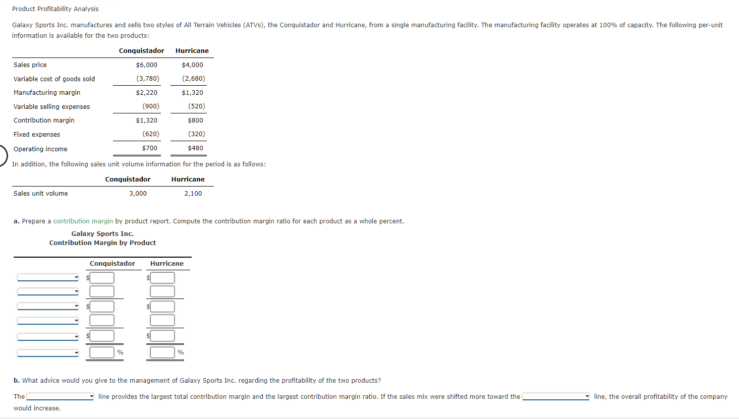 Solved Product Profitability Analysis information is | Chegg.com Solved Product Profitability Analysis information is | Chegg.com