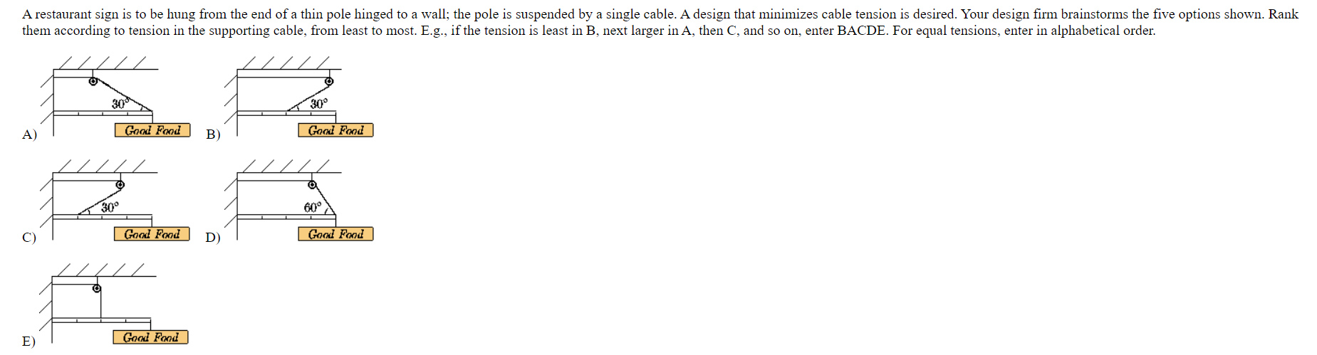 Solved This is a static equilibrium problem, so use those | Chegg.com
