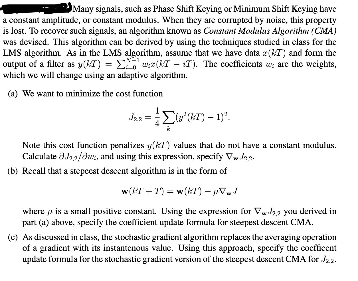 Many signals, such as Phase Shift Keying or Minimum | Chegg.com