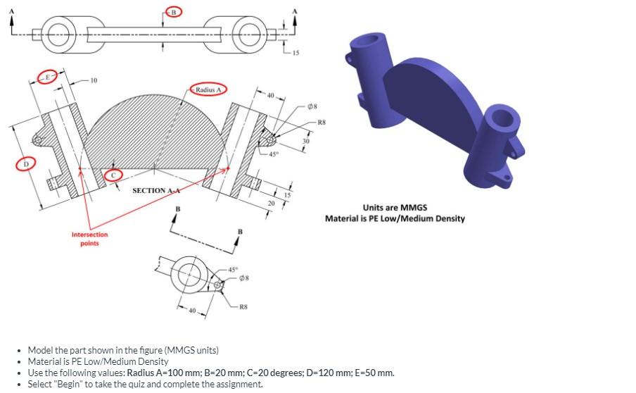 Solved B OG ho Radius - 40 - Os RS SECTION AA 20 Units are | Chegg.com