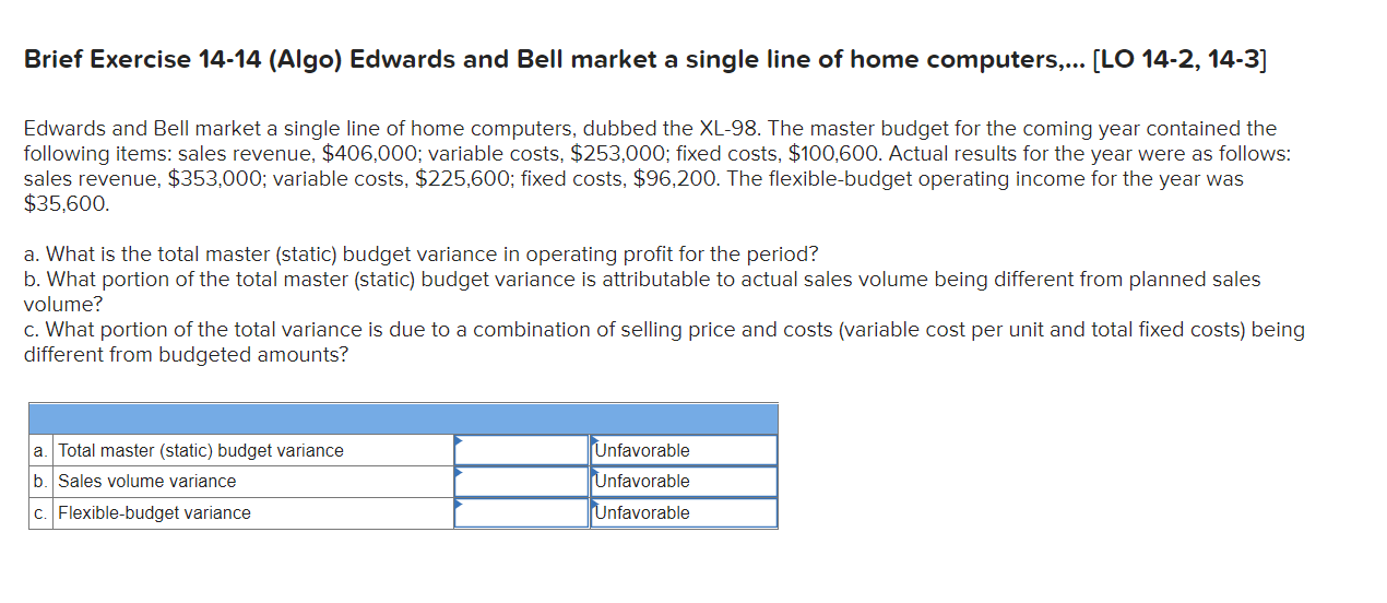 Solved Brief Exercise 14-14 (Algo) Edwards and Bell market a | Chegg.com