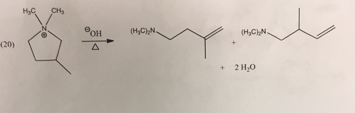 Solved (20) CH OH (H3C)2N (H3C)2N 2 H2O | Chegg.com