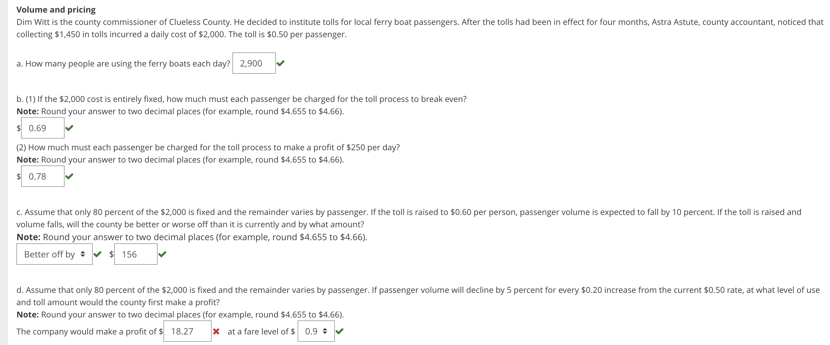 Solved Please help answer the profit section of question D. | Chegg.com