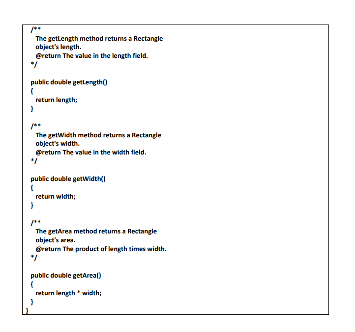 Solved Write a RectangleDem test for following class to | Chegg.com