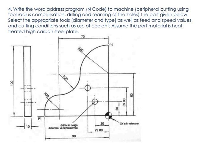 Solved 4. Write the word address program (N Code) to machine | Chegg.com
