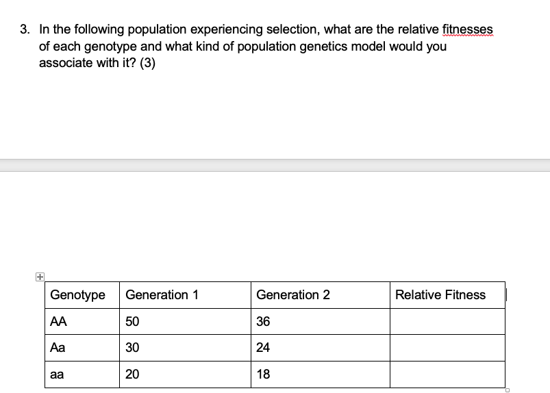 Solved 3. In the following population experiencing | Chegg.com