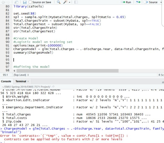 Solved how do I fix this type of error using R? error in | Chegg.com
