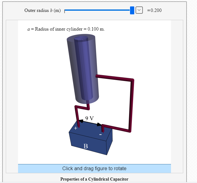 Solved A cylindrical capacitor is charged by connecting a | Chegg.com