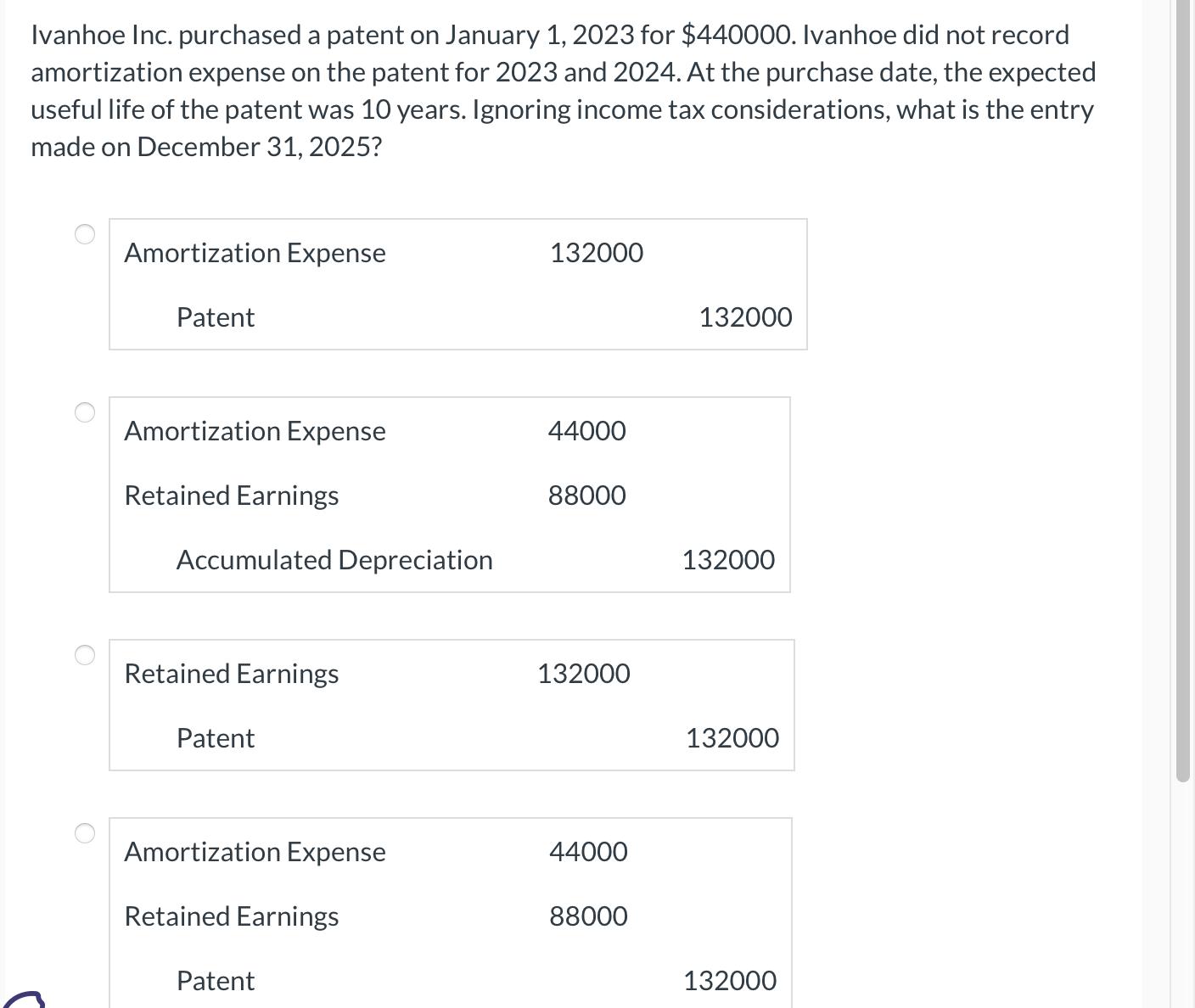 Solved Ivanhoe Inc. purchased a patent on January 1, 2023 | Chegg.com