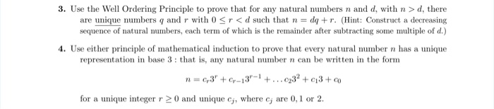 Solved 3. Use the Well Ordering Principle to prove that for | Chegg.com
