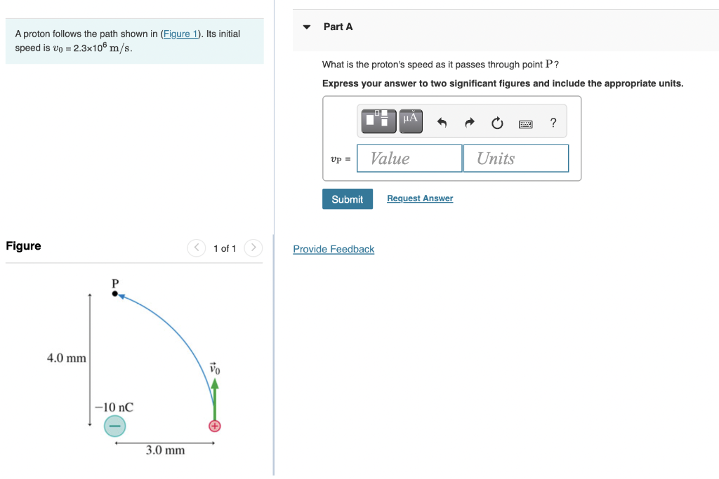 Solved Part A A proton follows the path shown in (Figure 1). | Chegg.com