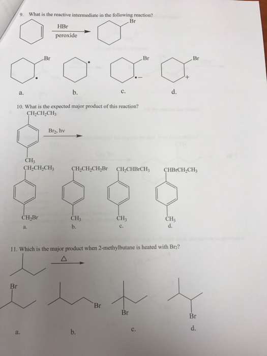 Solved What is the reactive intermediate in the following | Chegg.com