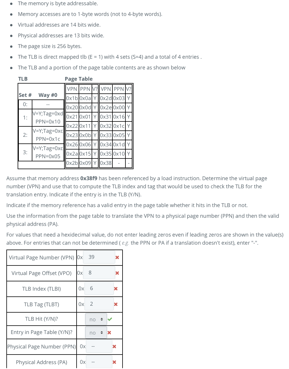 Solved The Memory Is Byte Addressable • Memory Accesses Are