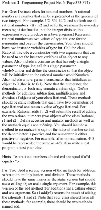 Solved Problem 2: Programming Project No. 6 (Page 373-374): | Chegg.com