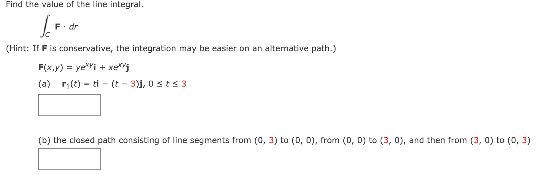 Solved Find the value of the line integral. ∫CF⋅dr (Hint: If | Chegg.com