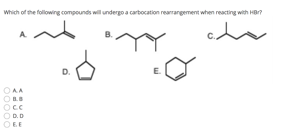 Carbocation Rearrangement Hbr