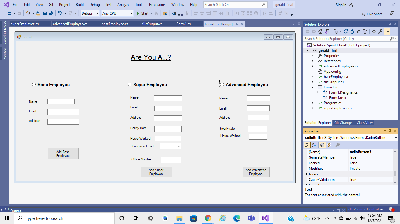 Solved C# Help: I think I'm having a problem with some of | Chegg.com
