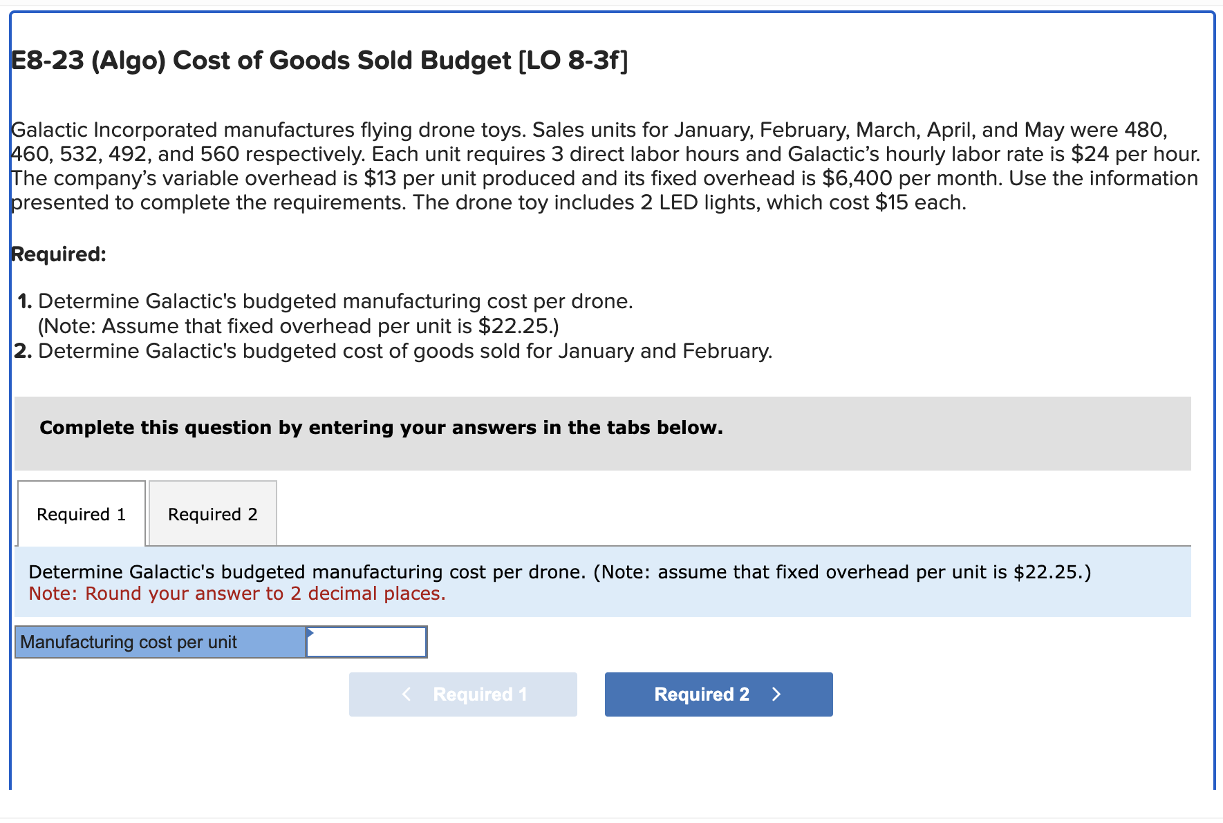 Solved E8-23 (Algo) Cost of Goods Sold Budget [LO 8-3f] | Chegg.com