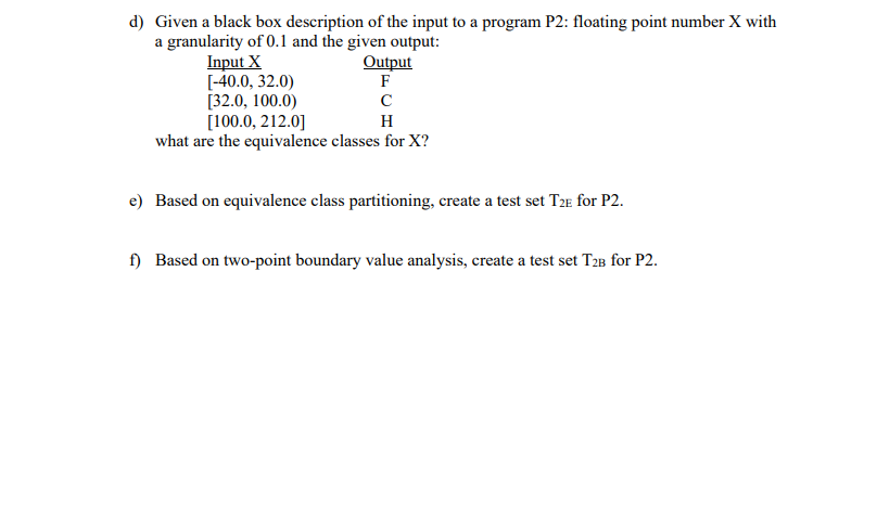 Solved d) Given a black box description of the input to a | Chegg.com