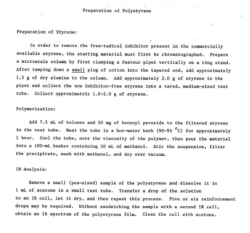 Solved Lab Assignment Polymers Read the instructions for the | Chegg.com