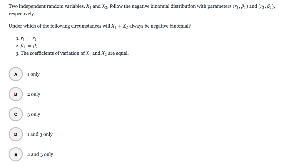 Solved Two independent random variables, X1 and X2, follow | Chegg.com