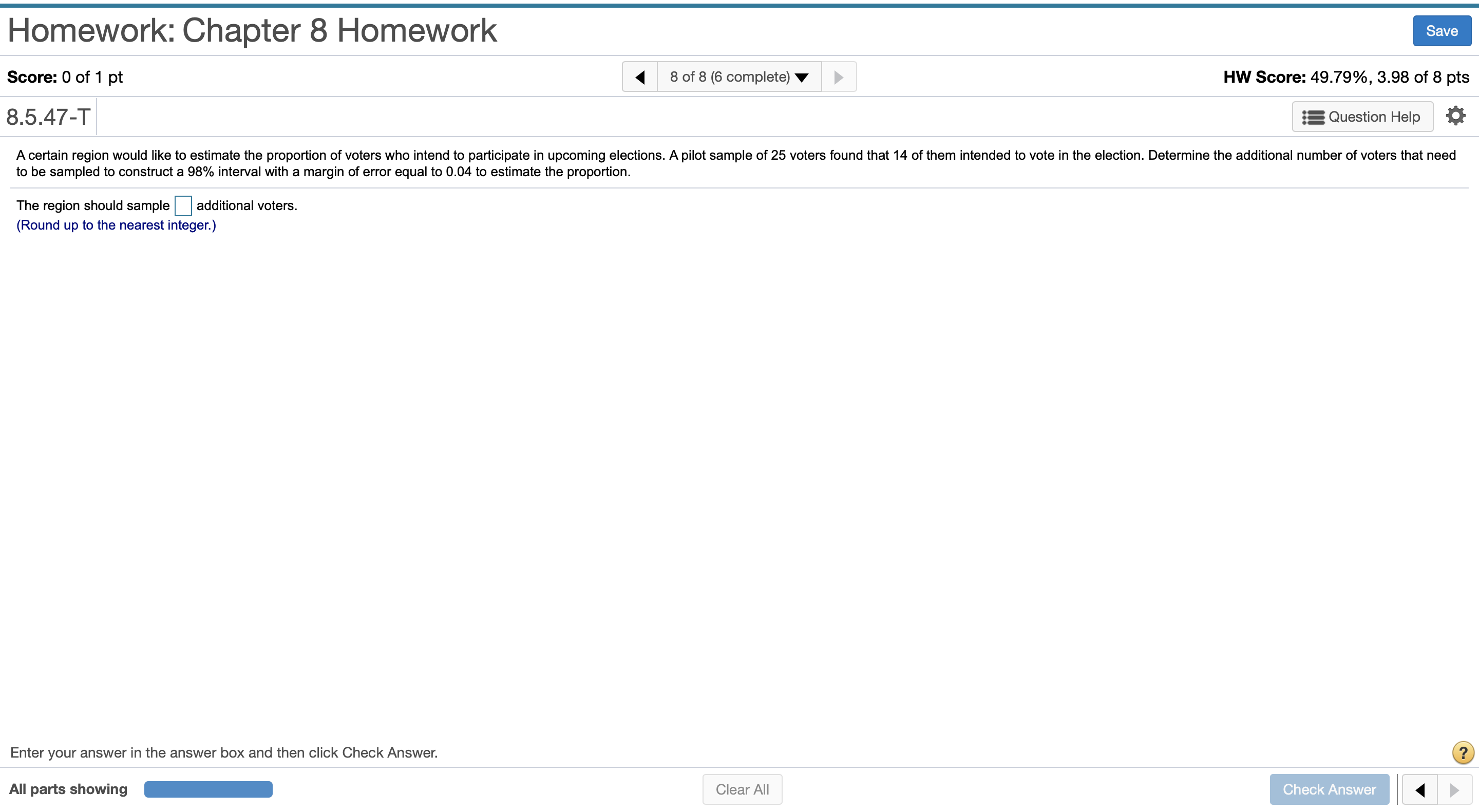 Solved Homework Chapter 8 Homework Save Score 0 Of 1 Pt 8
