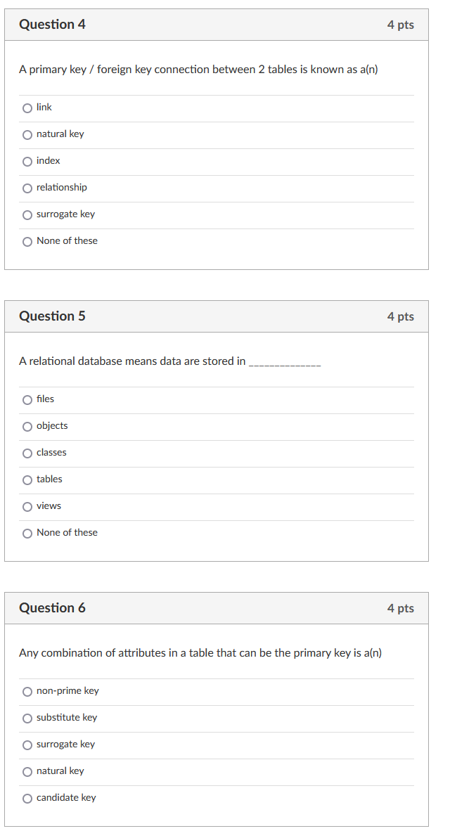 Solved A primary key / foreign key connection between 2 | Chegg.com