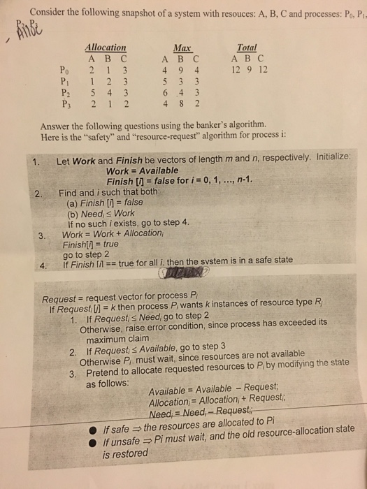 Solved If a request from process P1 arrives for (2,0,0), Can | Chegg.com