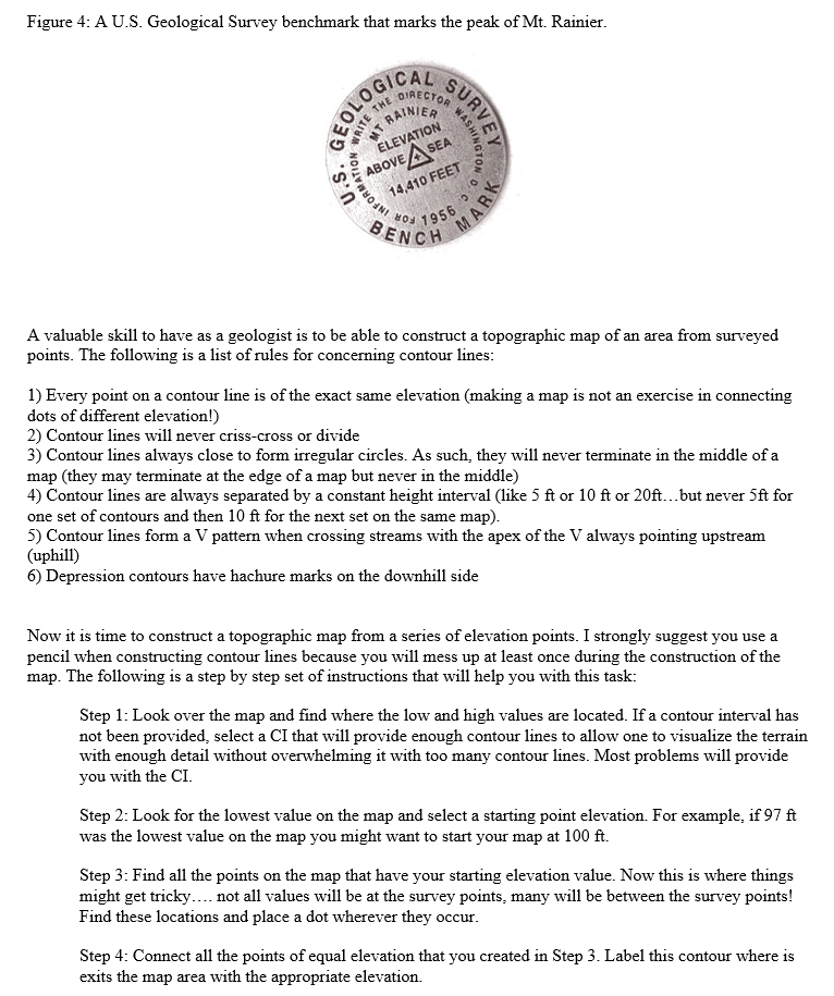 Solved Figure 4: A U.S. ﻿Geological Survey benchmark that | Chegg.com