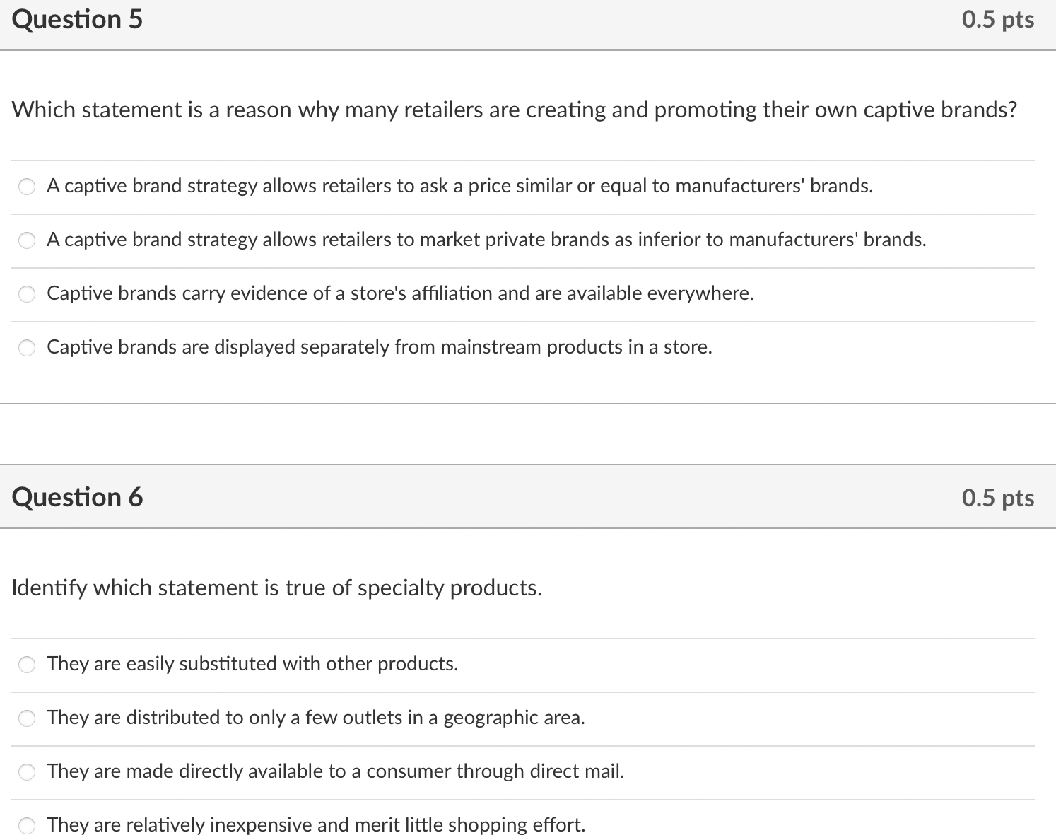 Solved Captive brands allow the retailer to ask a price | Chegg.com