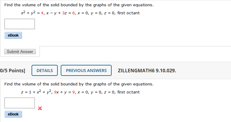 Solved Find the volume of the solid bounded by the graphs of | Chegg.com