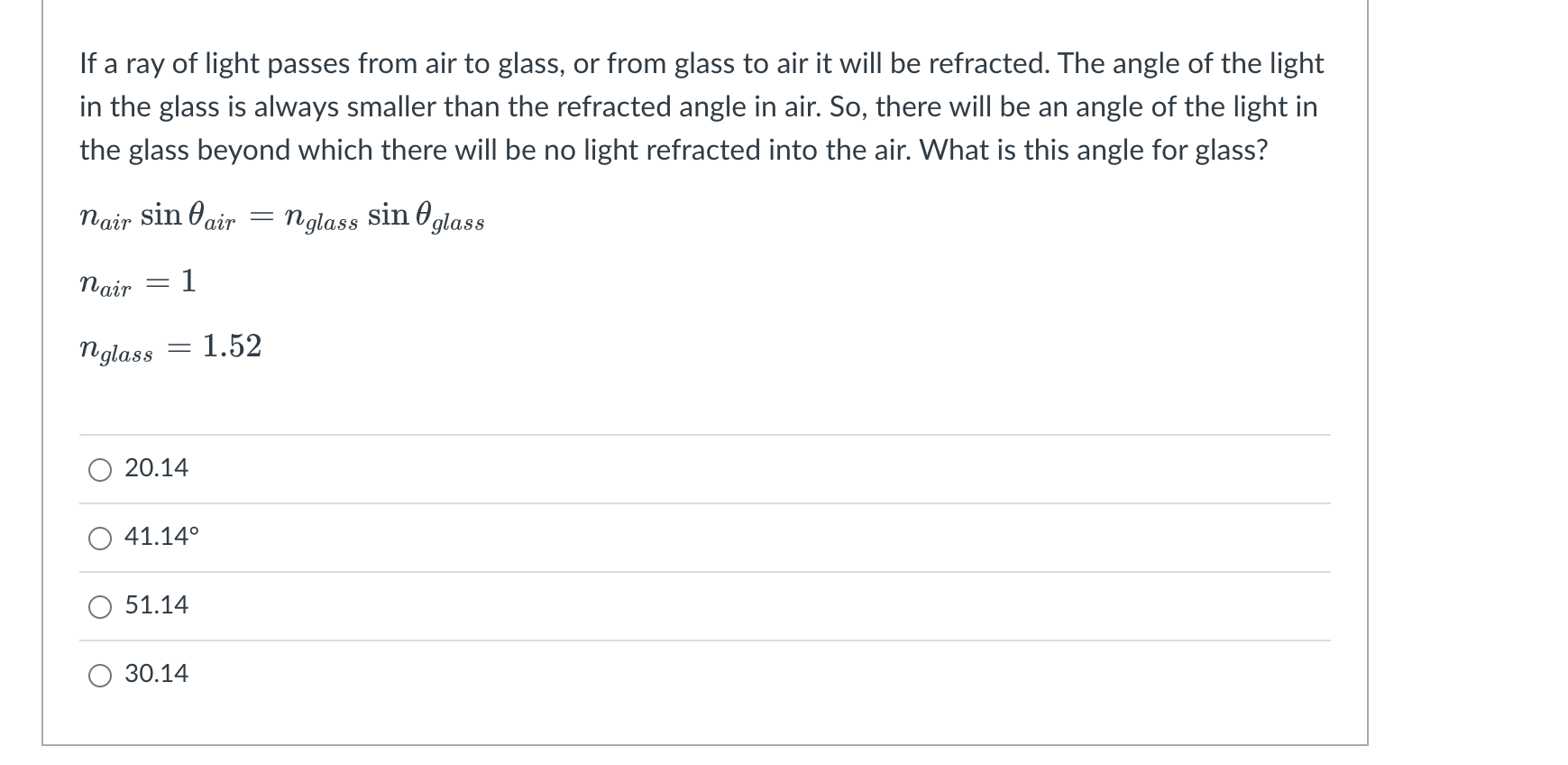 Solved If a ray of light passes from air to glass, or from | Chegg.com
