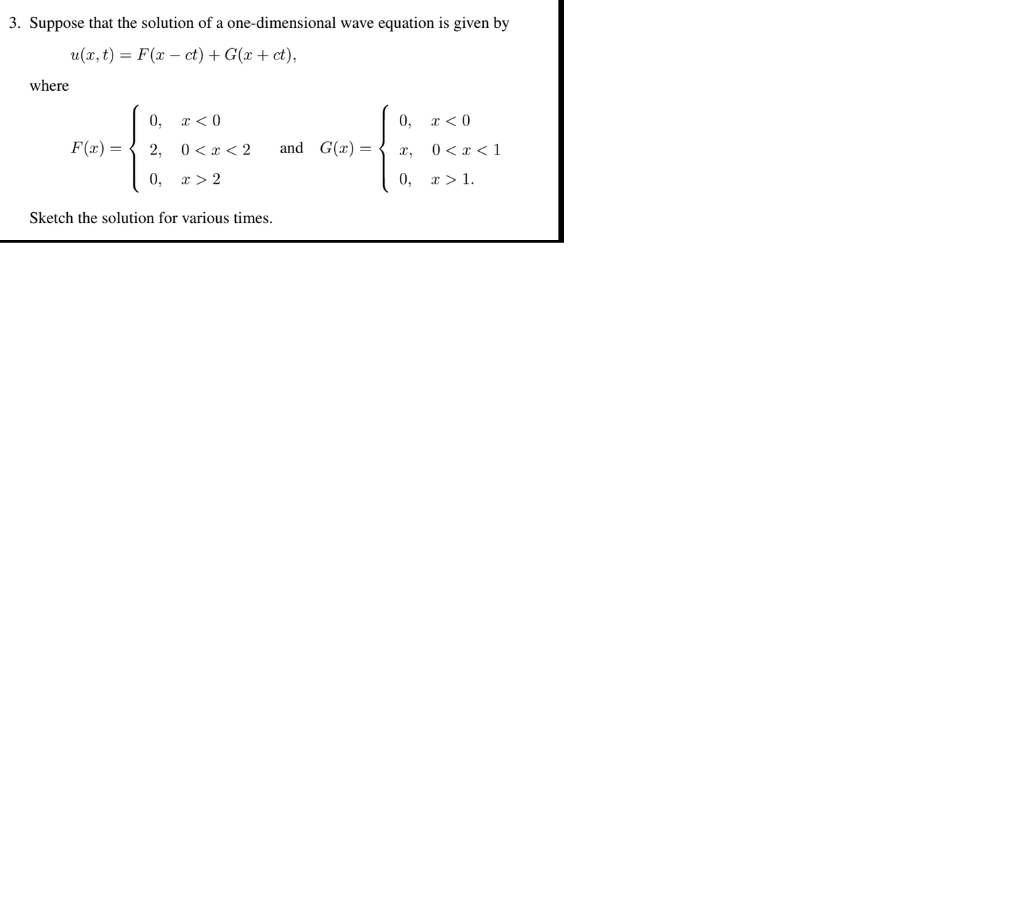 Suppose That The Solution Of A One Dimensional Wave 1333