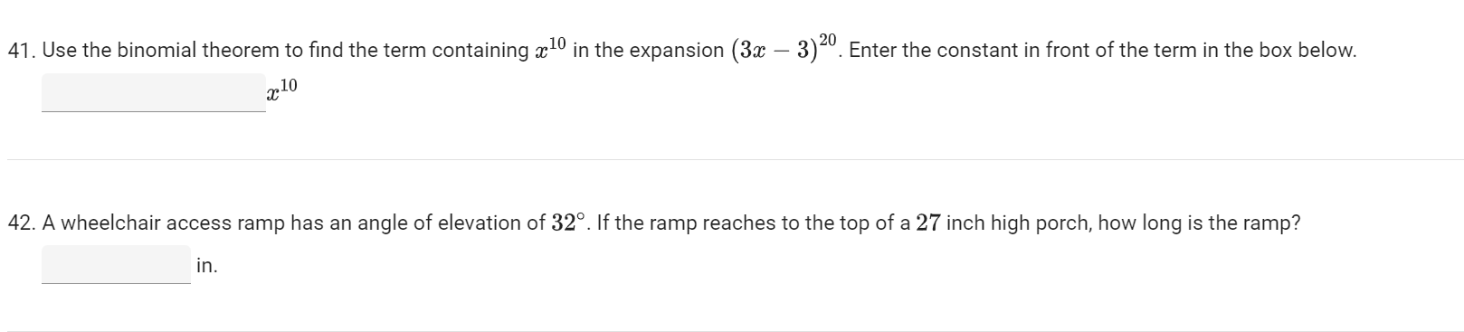 Solved 41. Use the binomial theorem to find the term | Chegg.com