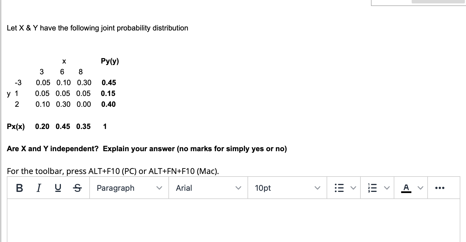 Solved Let X \& Y have the following joint probability | Chegg.com