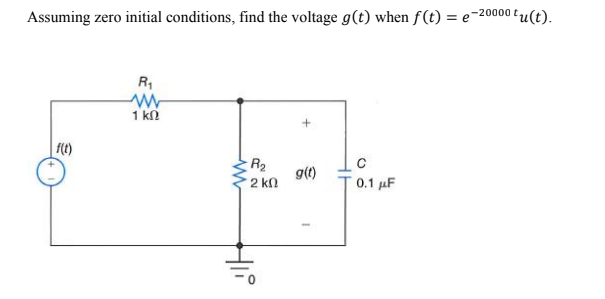 Solved Assuming zero initial conditions, find the voltage | Chegg.com