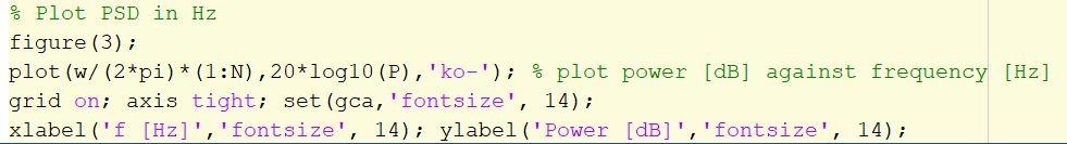 MATLAB: I'm trying create a PSD plot of a recorded | Chegg.com