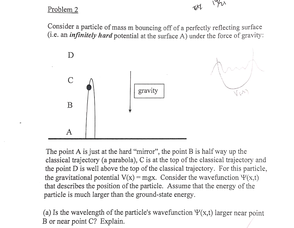 Solved Problem 2 Consider a particle of mass m bouncing off | Chegg.com