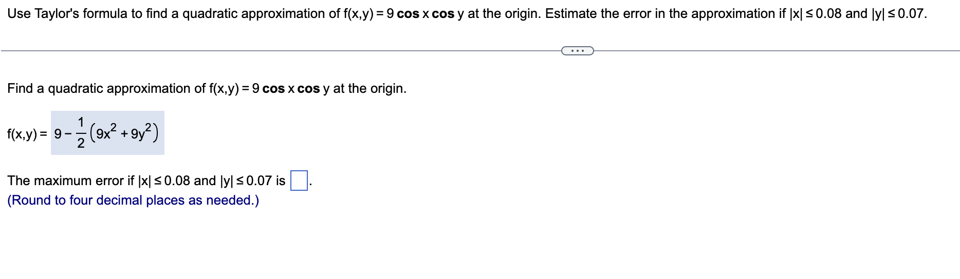 Solved Use Taylor's formula to find a quadratic | Chegg.com