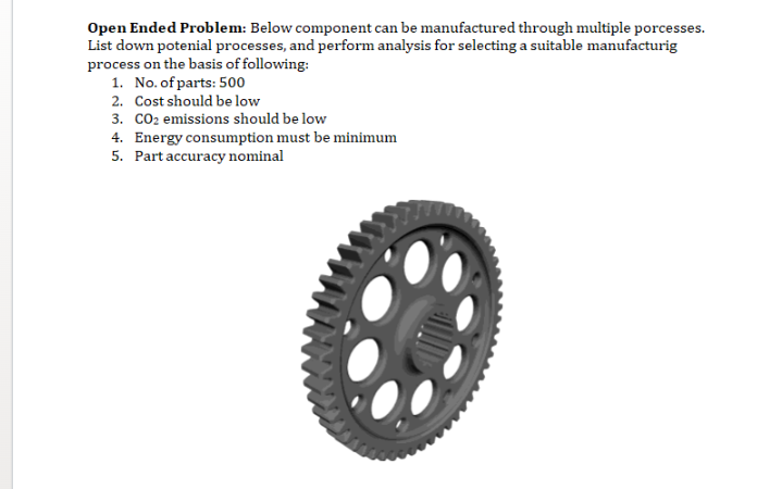 Solved Open Ended Problem: Below component can be | Chegg.com