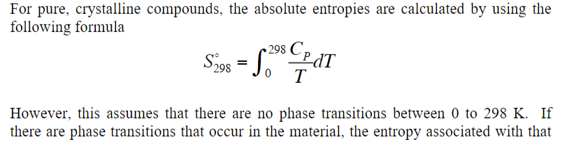 Solved For pure, crystalline compounds, the absolute | Chegg.com