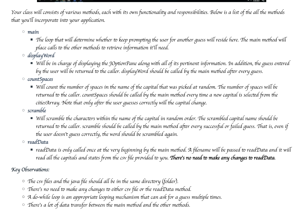 Solved Programming Assignment - 5. Capitals All Start | Chegg.com