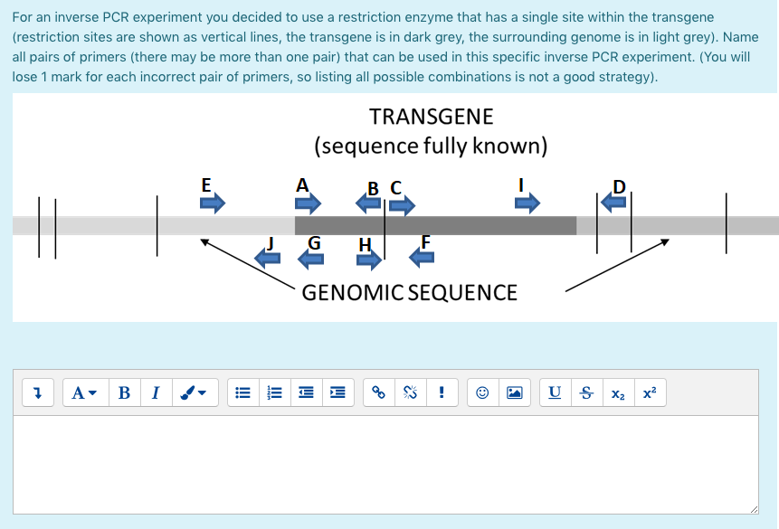Solved For an inverse PCR experiment you decided to use a | Chegg.com
