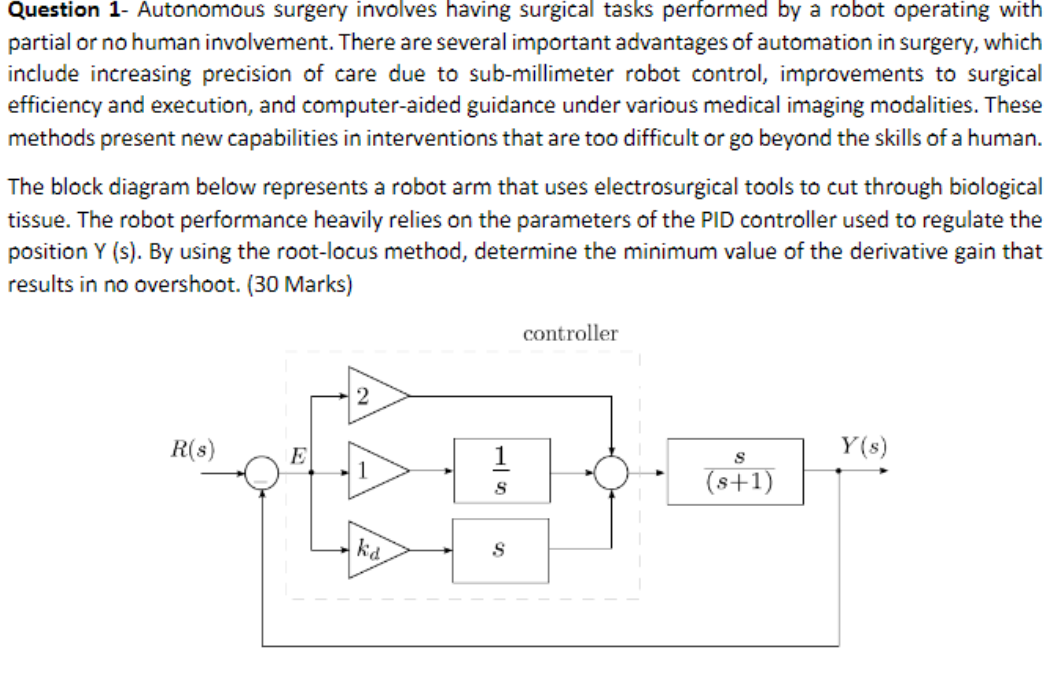Solved Question 1- Autonomous surgery involves having | Chegg.com